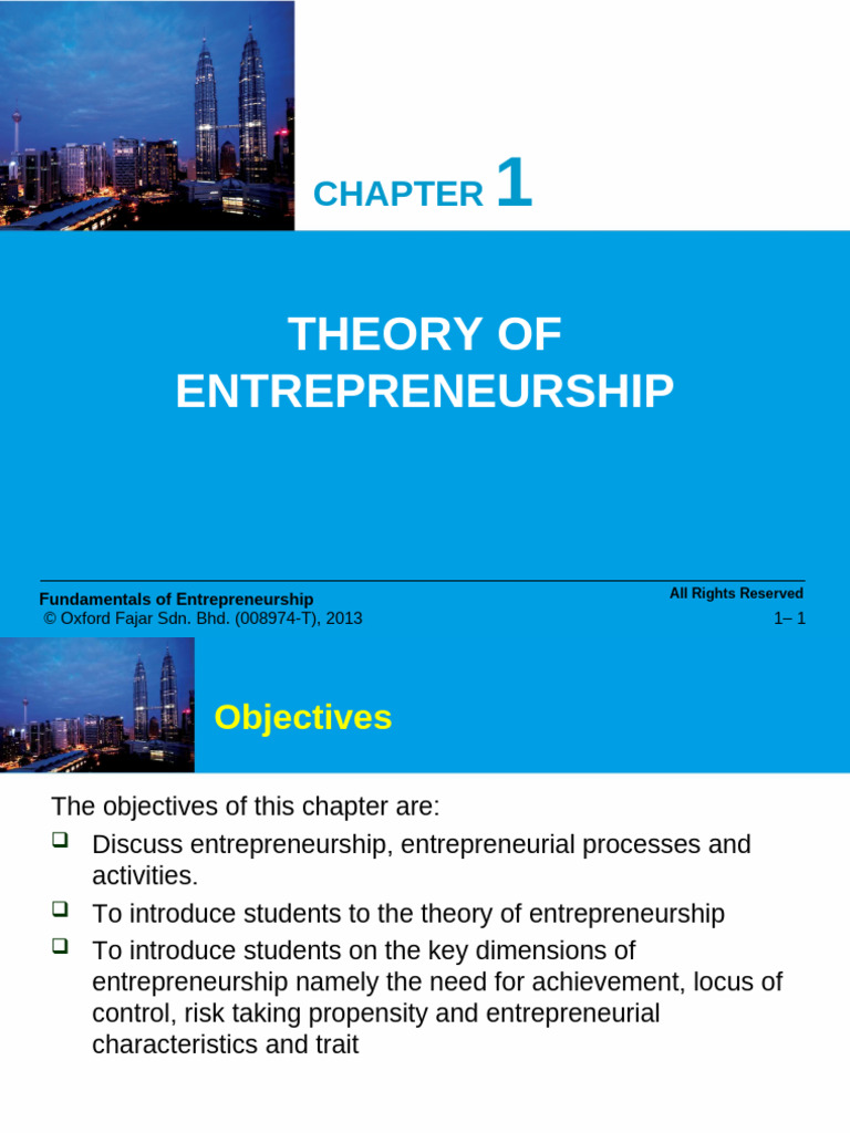 Chapter_1_Theory_of_Entrepreneurship | PDF | Entrepreneurship | Economies