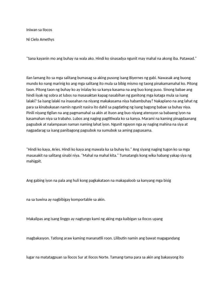 Iniwan Sa Ilocos-WPS Office | PDF