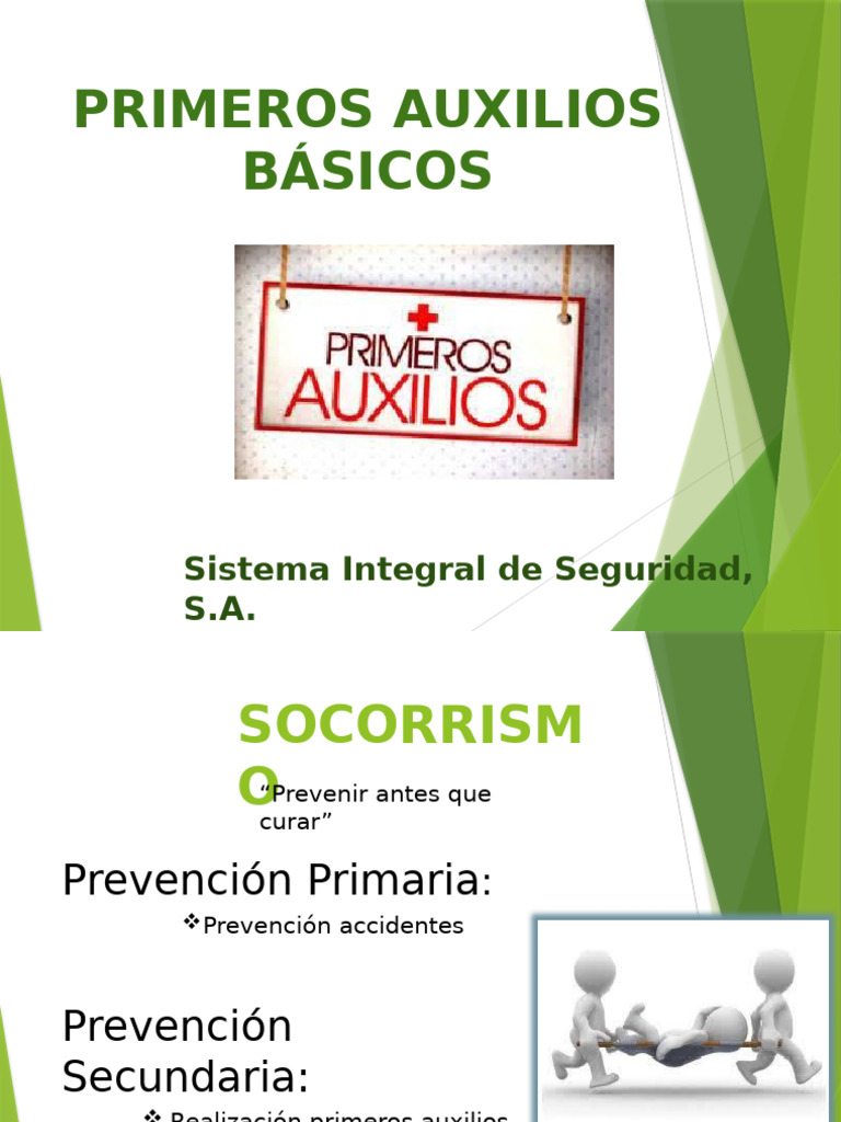 PRESENTACION Primeros Auxilios Basicos SIS. S.A. | PDF | Reanimación cardiopulmonar | Primeros ...