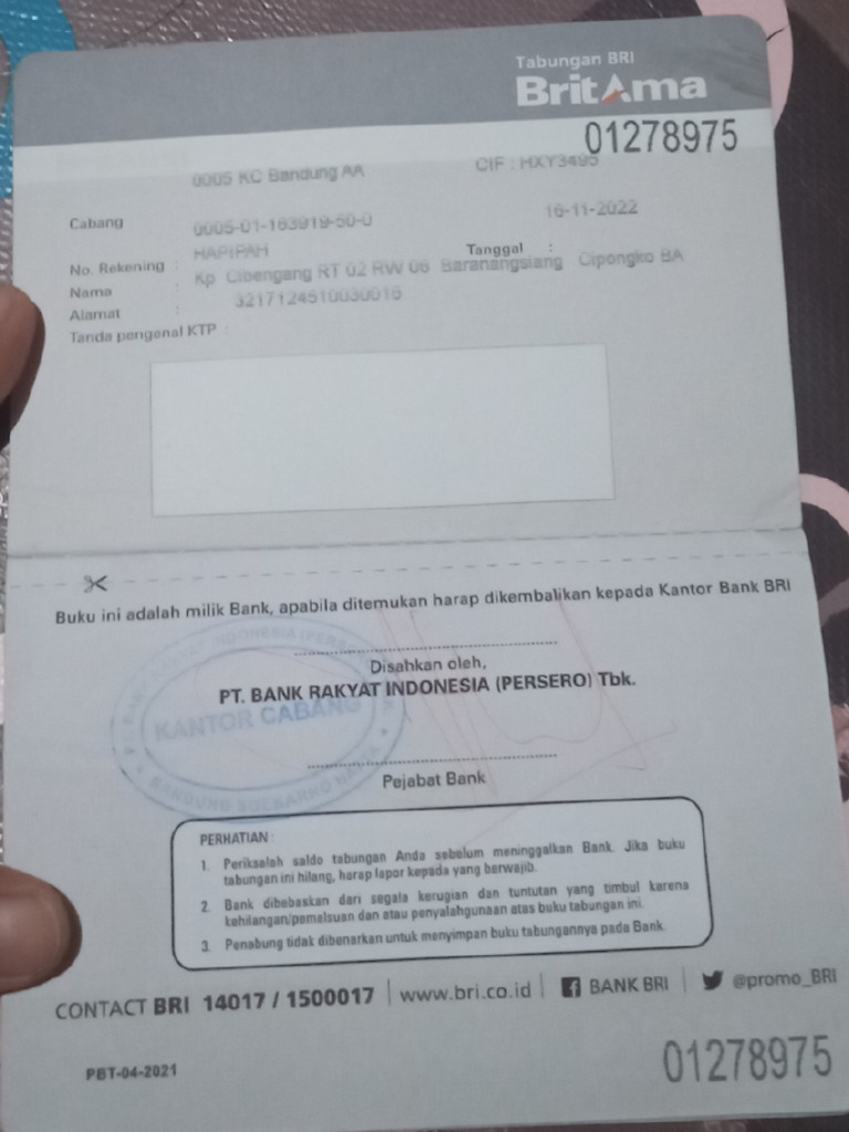 Buku Tabungan Dan ATM | PDF