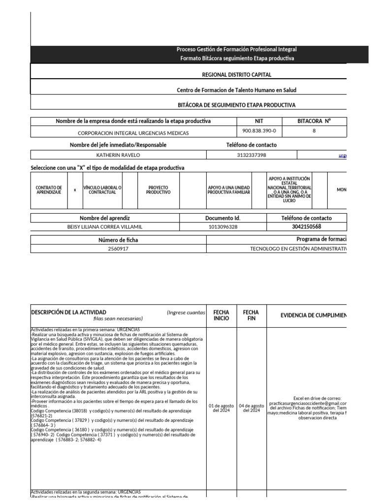 Bitacora 8 | PDF | Diagnostico medico | Médico general