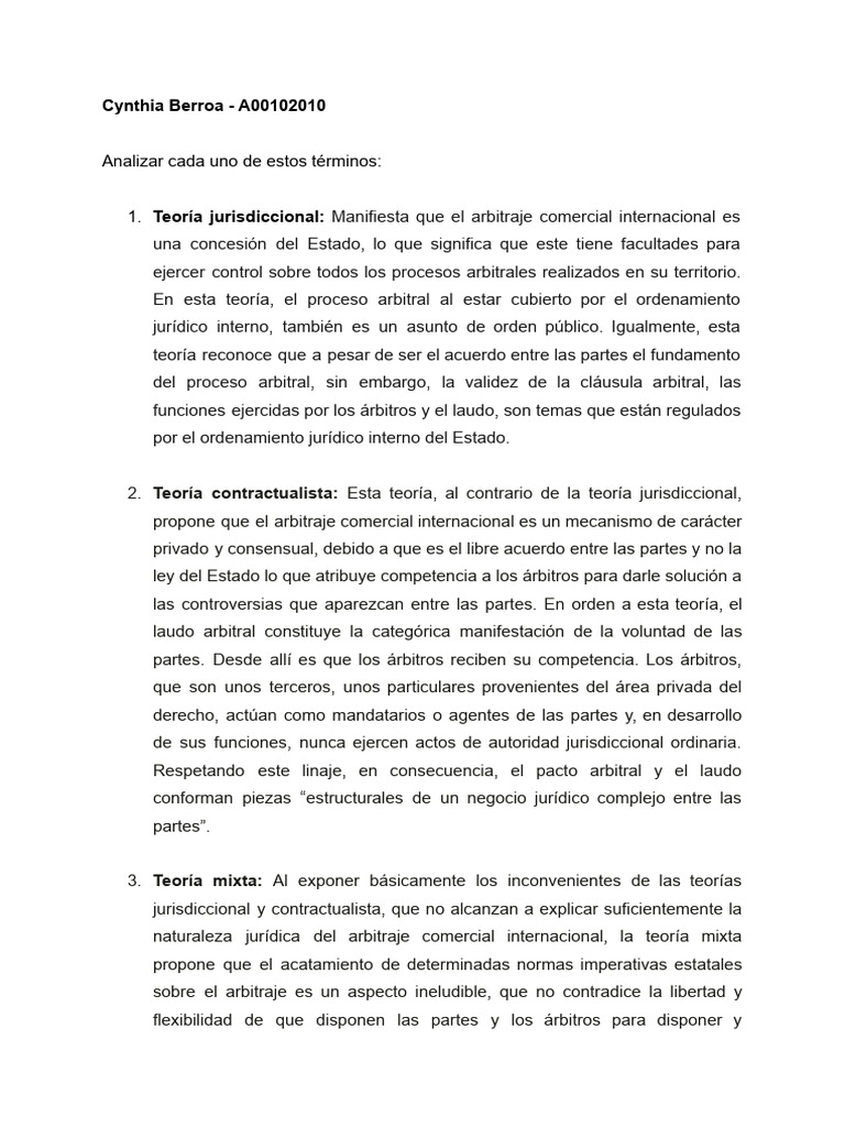 Tarea Arbitraje | PDF | Arbitraje | Jurisdicción