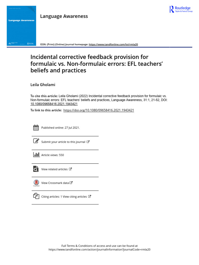 02-Incidental Corrective Feedback Provision For Formulaic vs. Non ...