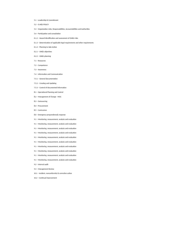 Lista de Itens ISO 45.001 | PDF