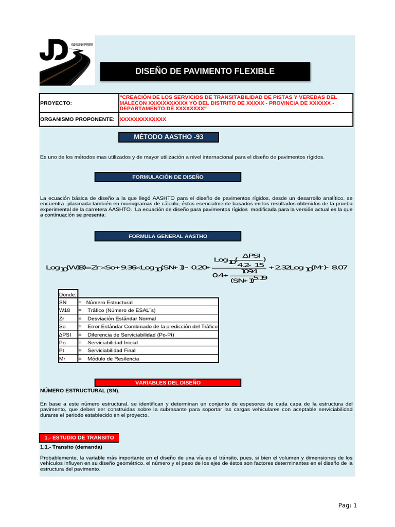 Diseño Del Pavimento Flexible Canal Yt | PDF | Eje | Ingeniería de confiabilidad
