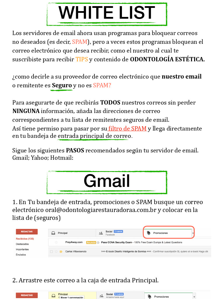Whitelist - PDF | PDF | Spamming | Servicio de red
