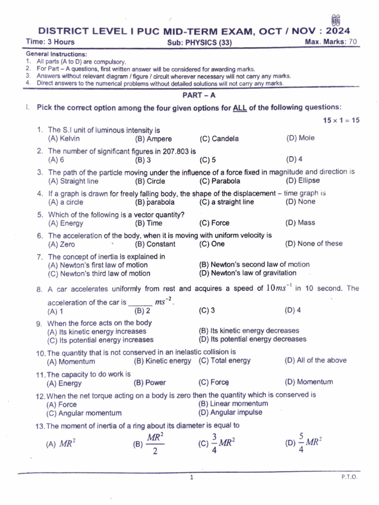 Phy Midt 2025 | PDF | Force | Momentum
