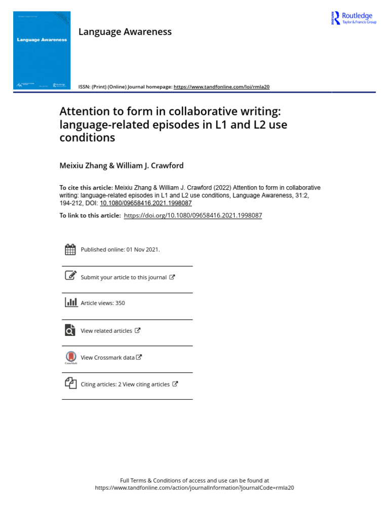 03-Attention To Form in Collaborative Writing - Language-Related Episodes in L1 and L2 Use ...