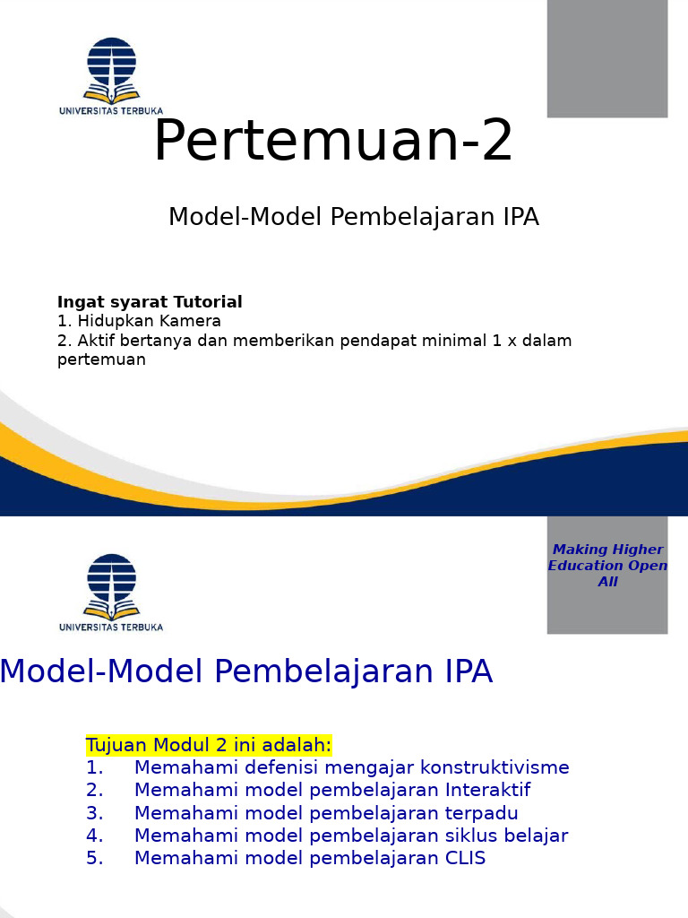 MODUL 2. Model-Model Pembelajaran IPA | PDF