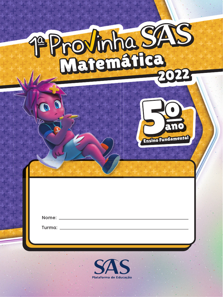 4751-24 - SIMULADO 1 DA 1ฆ PROVINHA SAS - MATEMตTICA - 5ง ANO | PDF ...