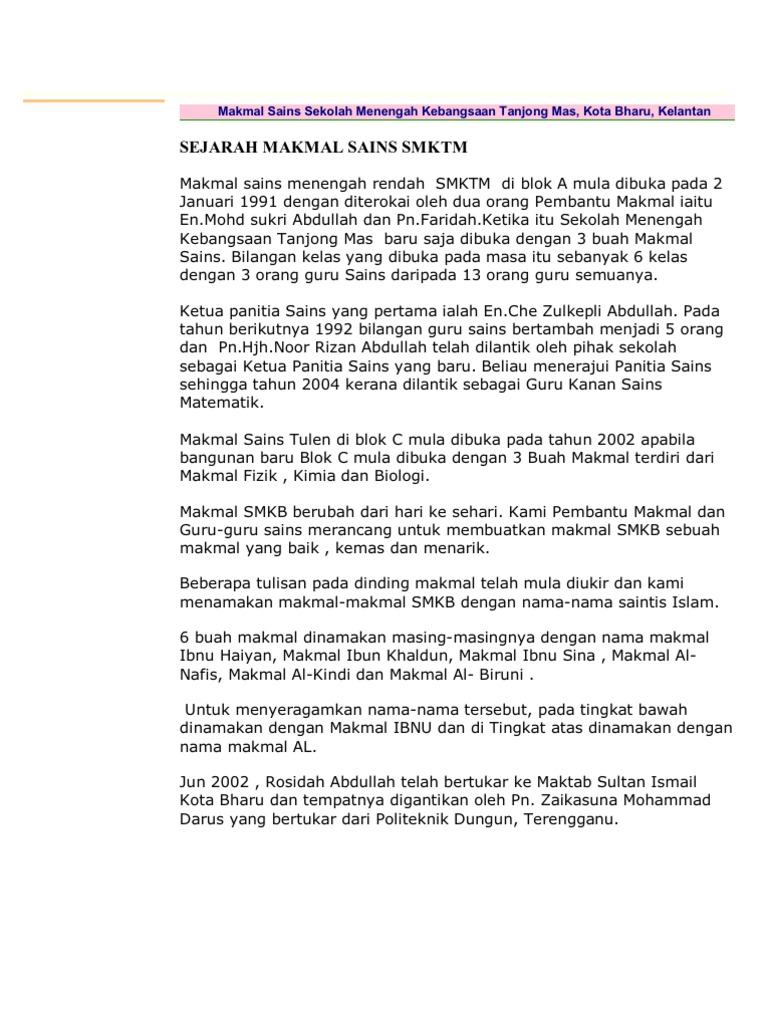 Makmal Sains Sekolah Menengah | PDF