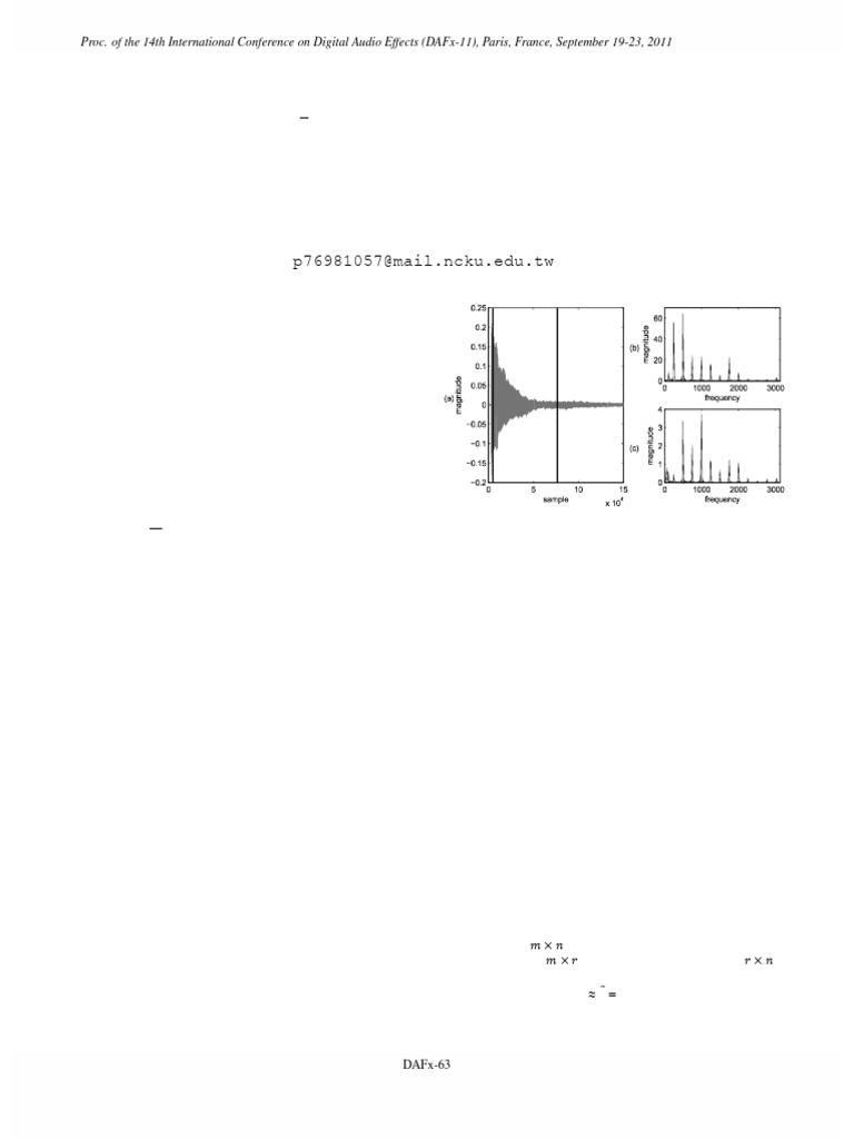 Analysis and Trans-Synthesis of Acoustic Bowed-String Instrument | PDF | Spectral Density | Harmonic