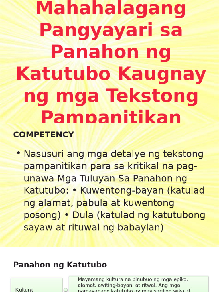 (Week 1) FIL 7 Q2 Nasusuri Ang Mga Detalye NG Tekstong Pampanitikan para Sa Kritikal | PDF