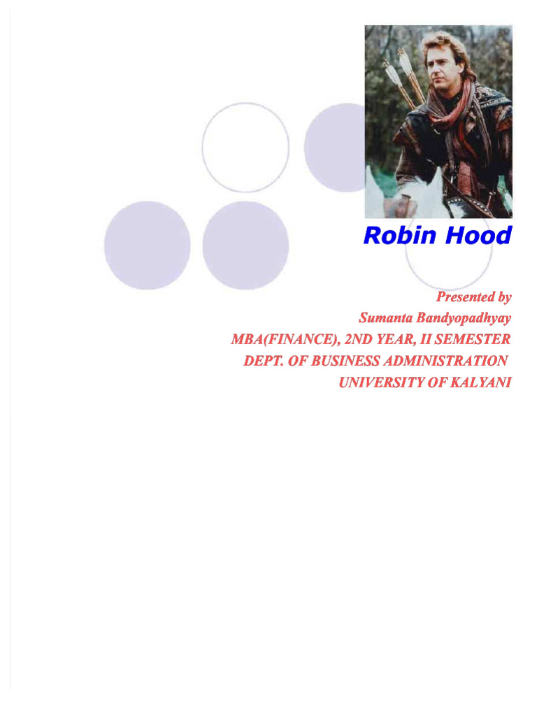 PDF Robin Hood Case Analysis - Compress | PDF | Robin Hood