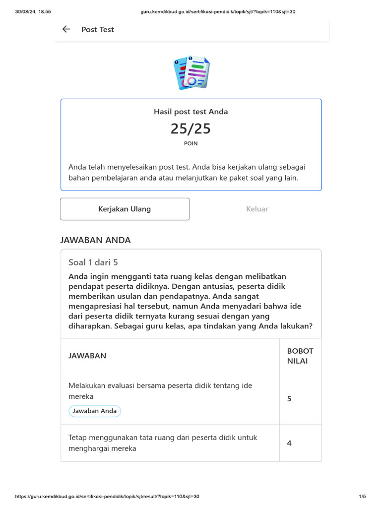 PPE 2.2 PPG Daljab Guru Tertentu Piloting 3 | PDF