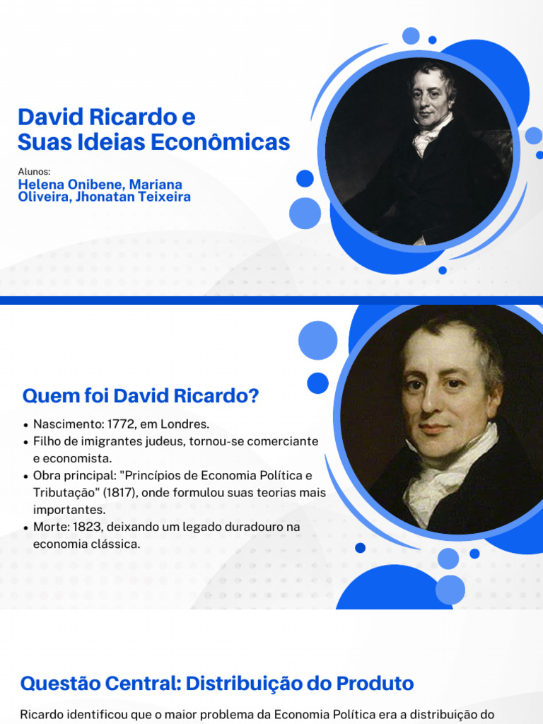 Ideias Econômicas de David Ricardo | PDF | Economia | Despesa