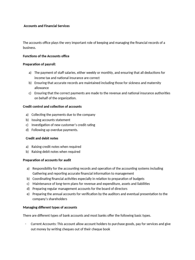 Accounts Office | PDF | Cheque | Payments