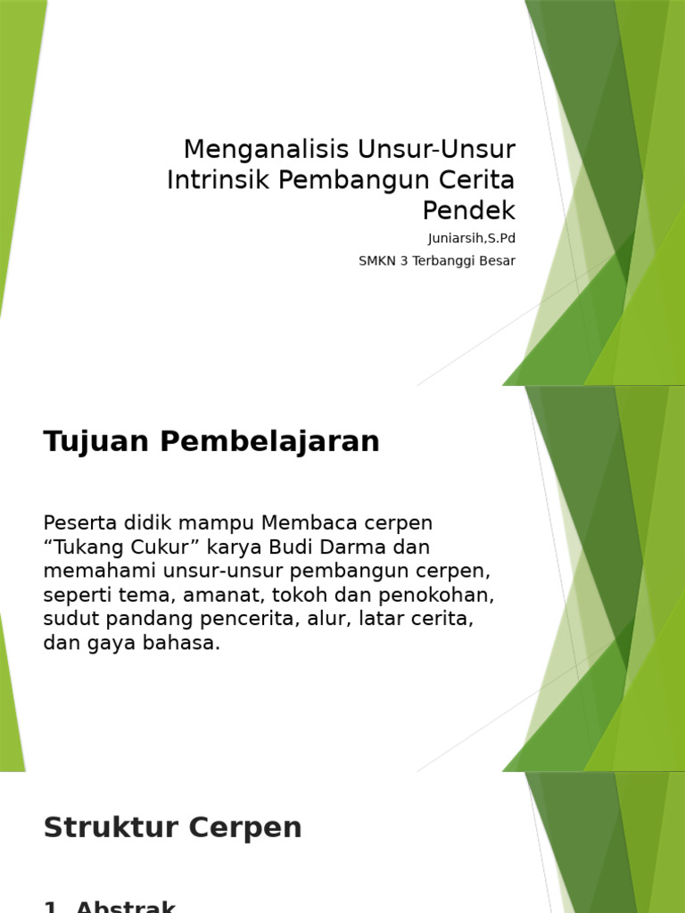 Pert 10 Menganalisis Unsur-Unsur Intrinsik Pembangun Cerita Pendek | PDF
