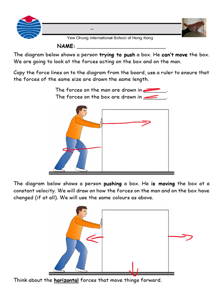1.5.1.2 Drawing Forces Activity | PDF | Force | Physical Quantities