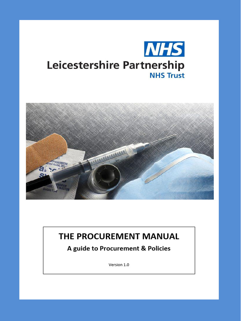 Procurement Manual: Policies & Guidelines | PDF | Procurement ...