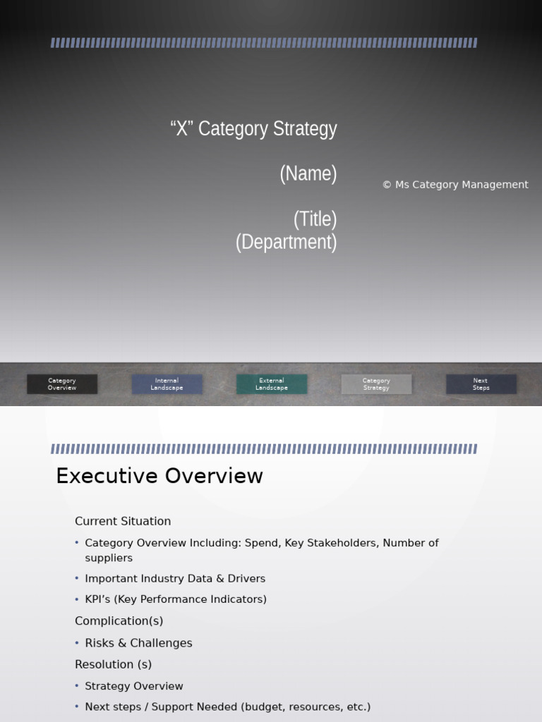 Category Management Strategy Overview | PDF | Performance Indicator ...
