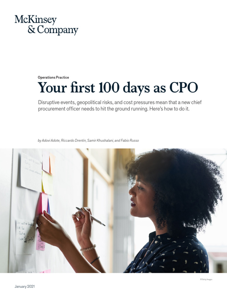 CPO's First 100 Days Strategy Guide | PDF | Procurement | Supply Chain