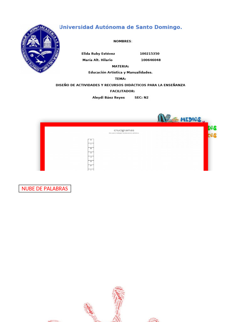 Unidad 5 Grupal Manualidades | PDF