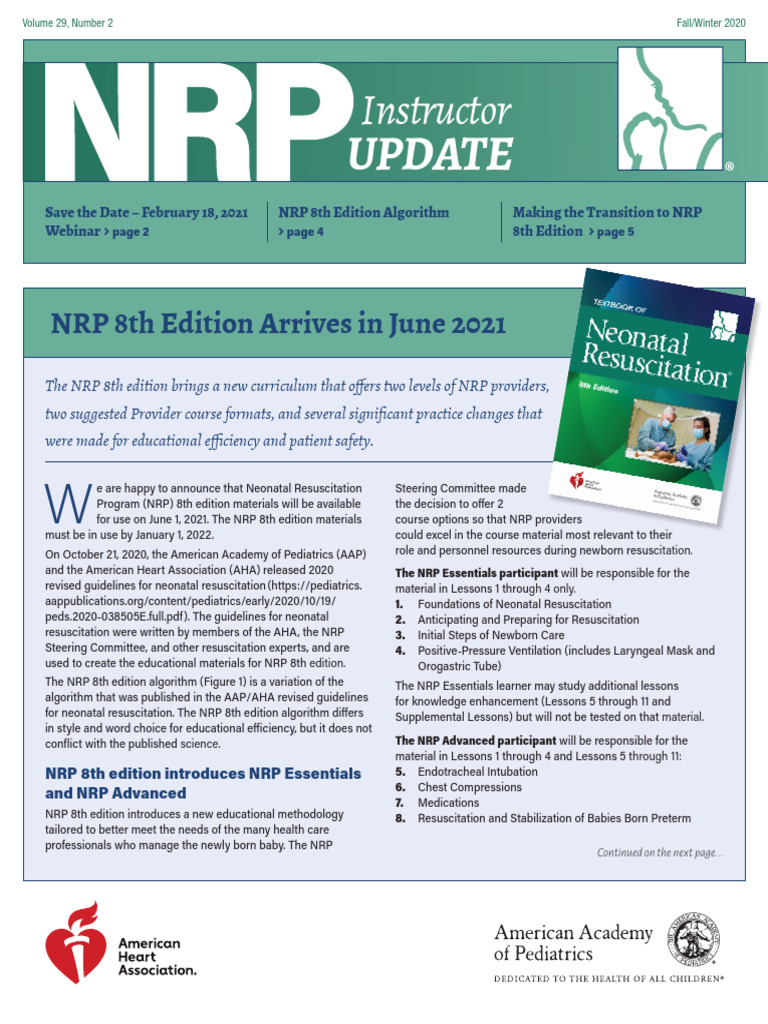 NRP Instructor Update Fall - Winter 2020 | PDF | Cardiopulmonary ...