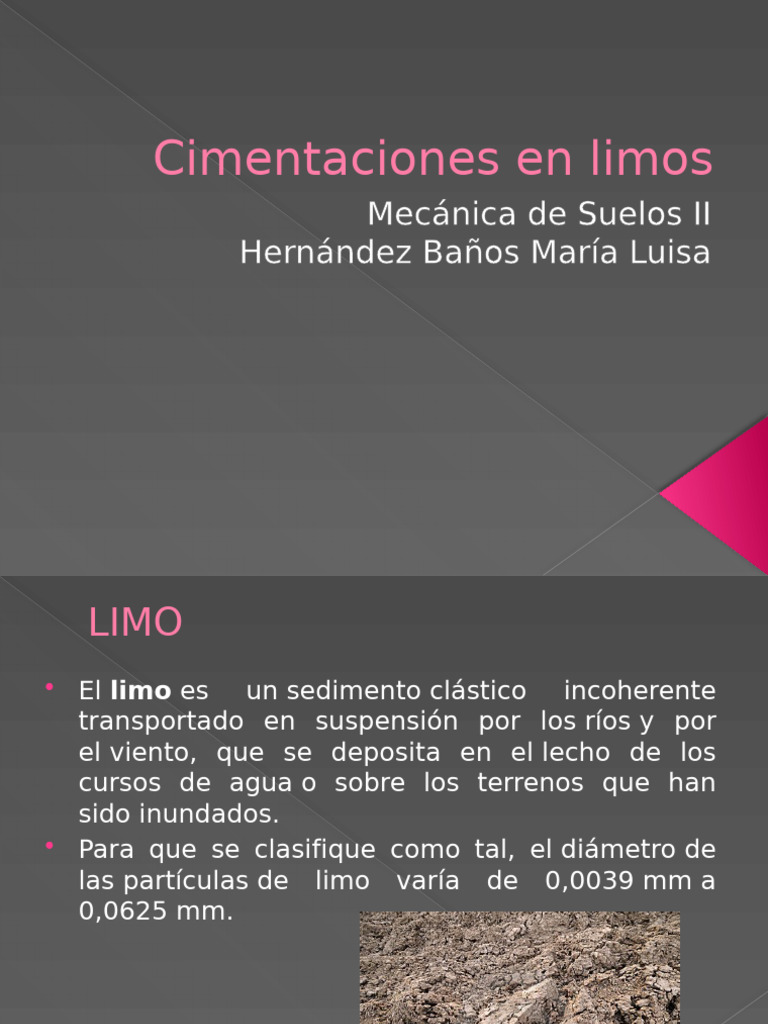 Cimentaciones en Limos: Guía Práctica | PDF | Fundación (Ingeniería) | Limo