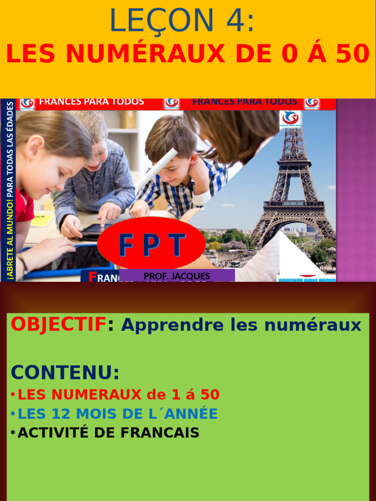 Les Numéraux D 1 Á 50 | PDF