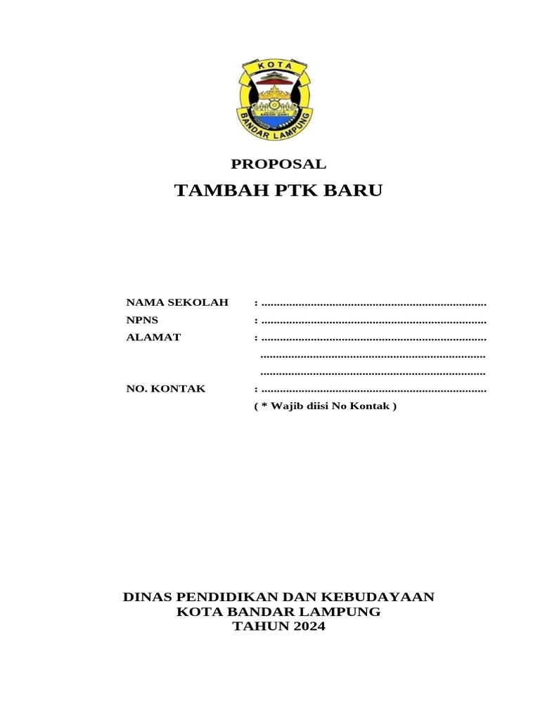 Form Proposal Penambahan GTK Baru | PDF