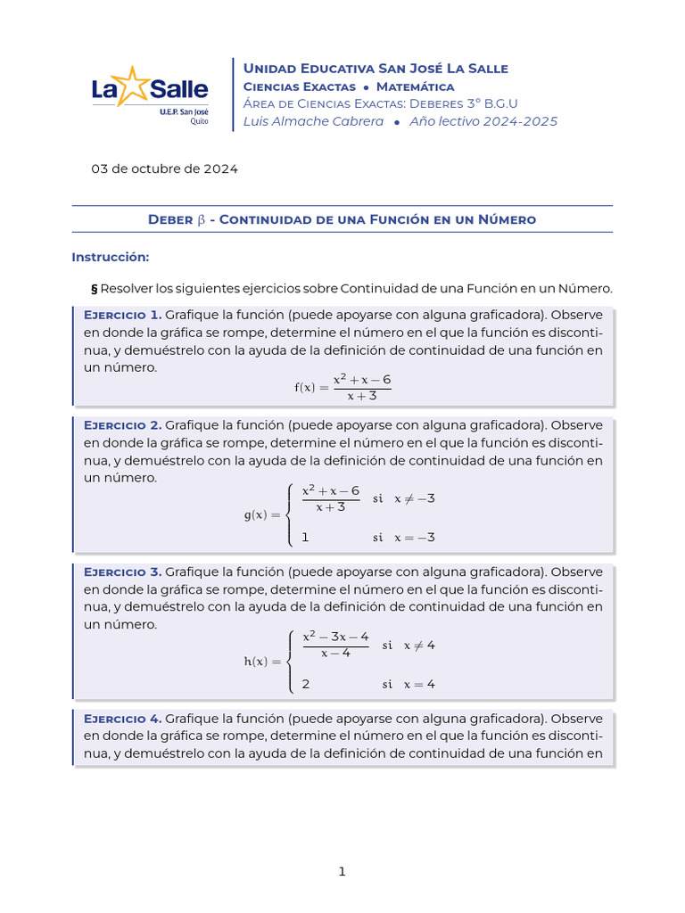 Deber Beta Continuidad | PDF | Matemáticas