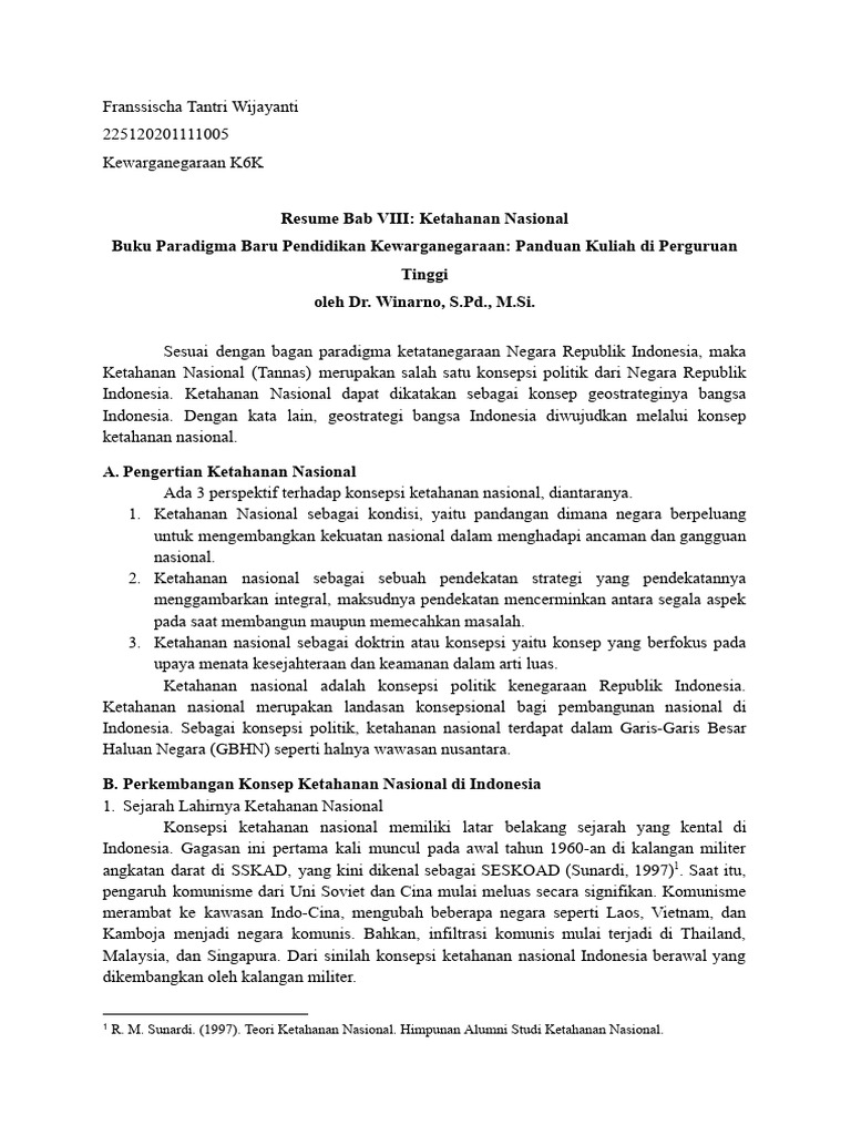 Franssischa Tantri Wijayanti - 13 - Resume BAB 8 KWN | PDF