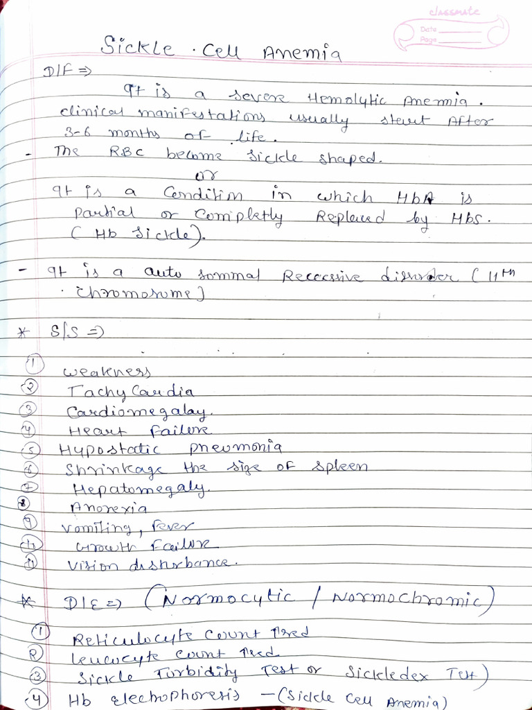 Sickle Cell Anaemia | PDF