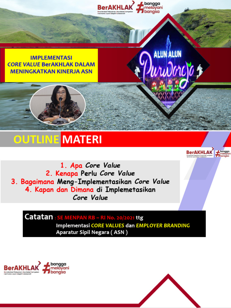 Implementasi Core Value BerAKHLAK | PDF