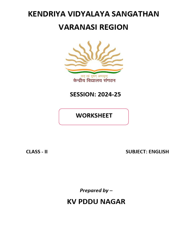 Class-2 English Worksheet Ch-4 l1-1 | PDF | Expert | Teachers