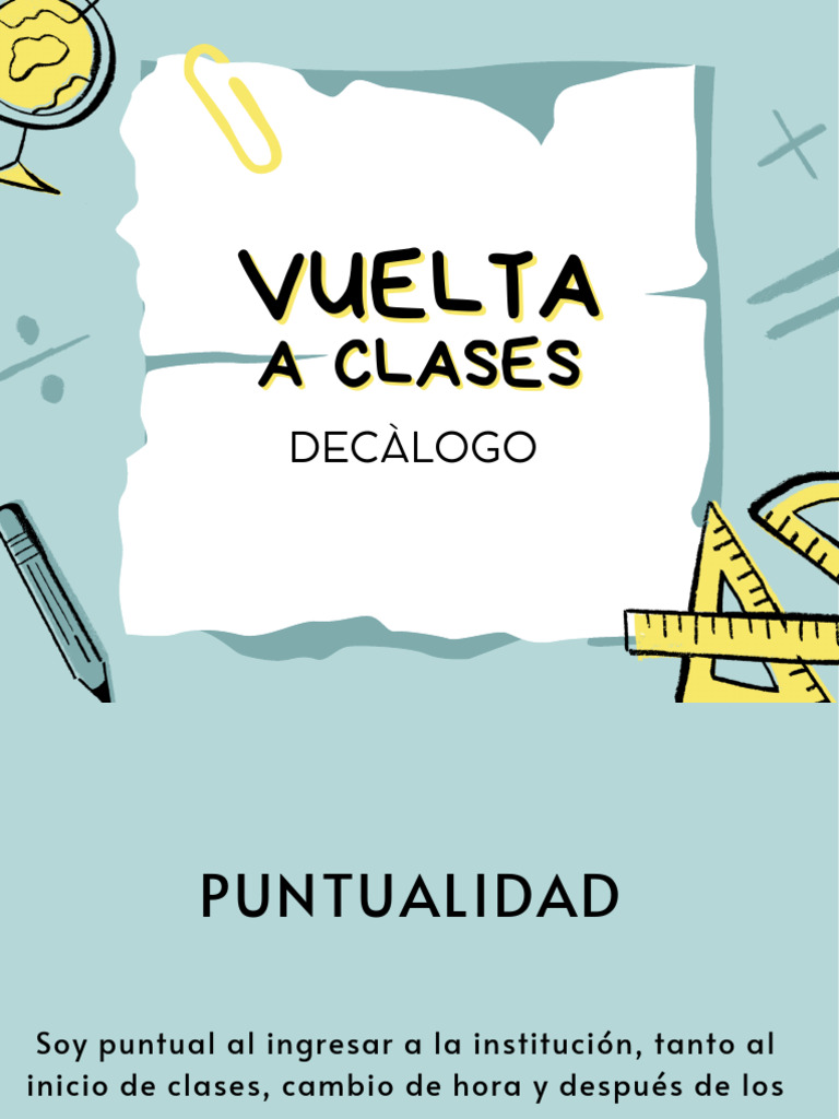 Decalogo 2 BT | PDF | Salón de clases
