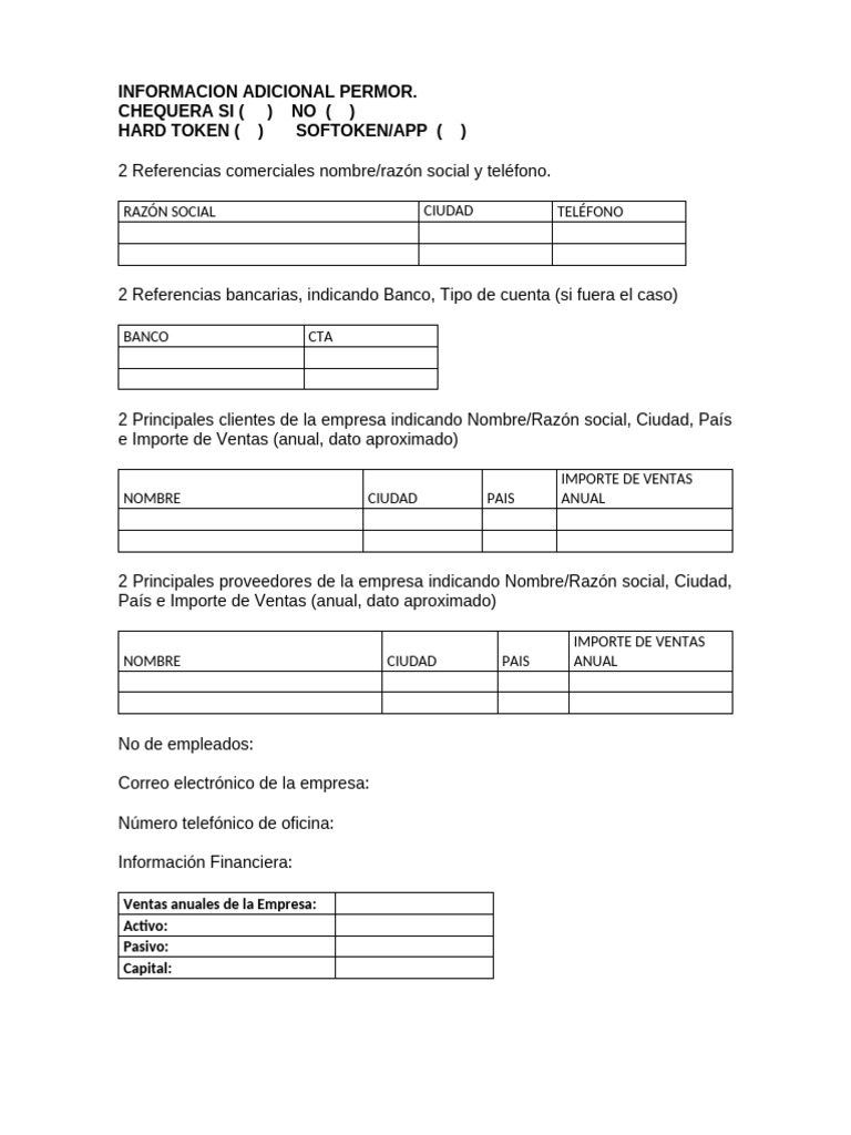 Información Adicional PERMOR | PDF