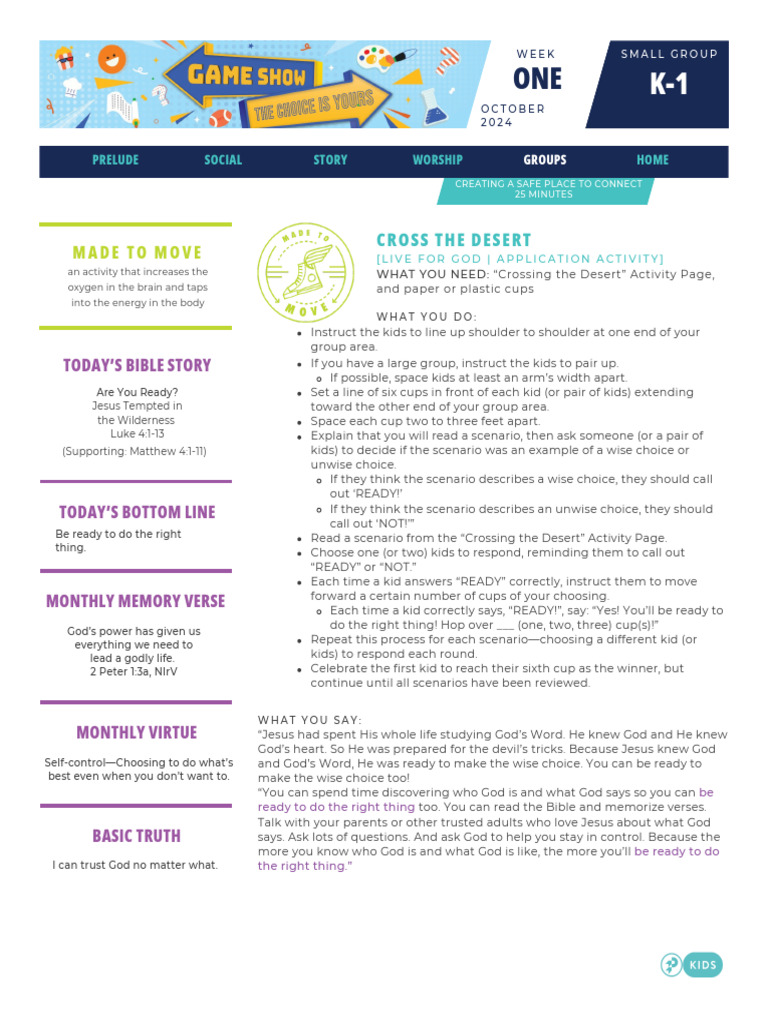 01 2410 SG k1 W1.leader Sheet | PDF | Jesus