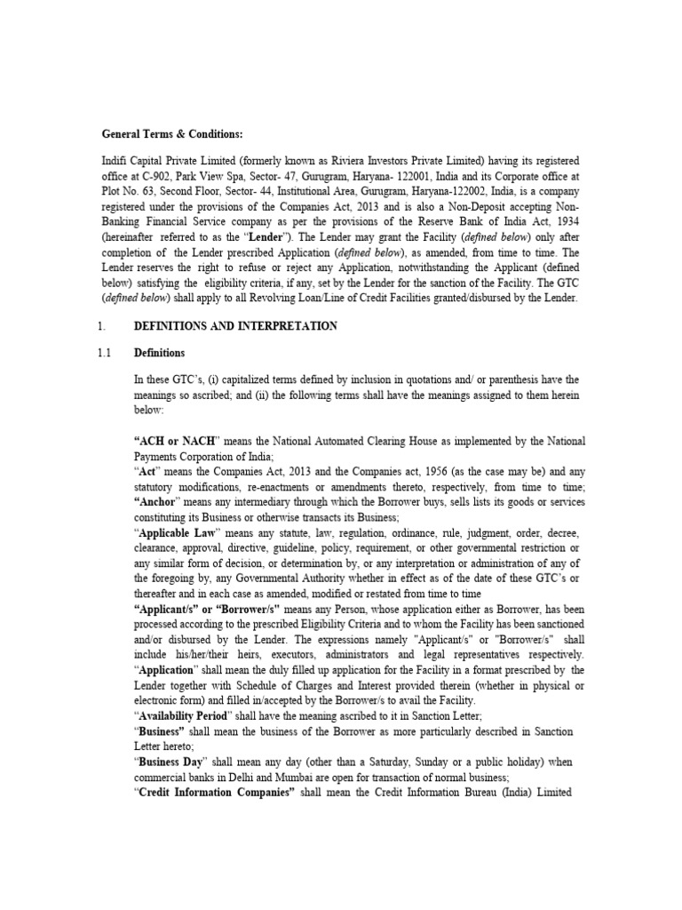 GTC Revolving Loan | PDF | Guarantee | Loans