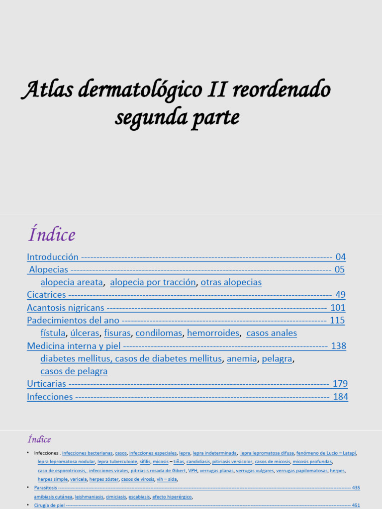 ATLAS DERMATOLOGICO II Reordenado. Segunda Parte [Autoguardado] | PDF | Perdida de cabello ...