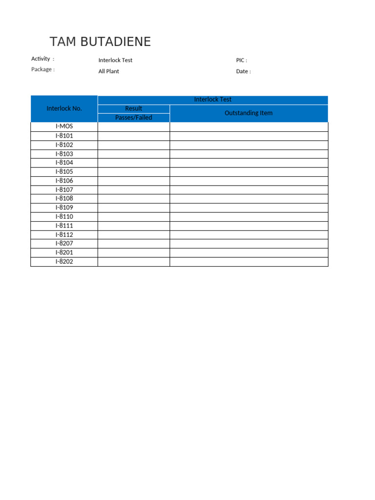 Interlock Test | PDF