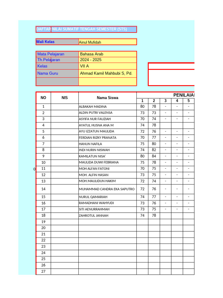 STS Bhs Arab 7 | PDF