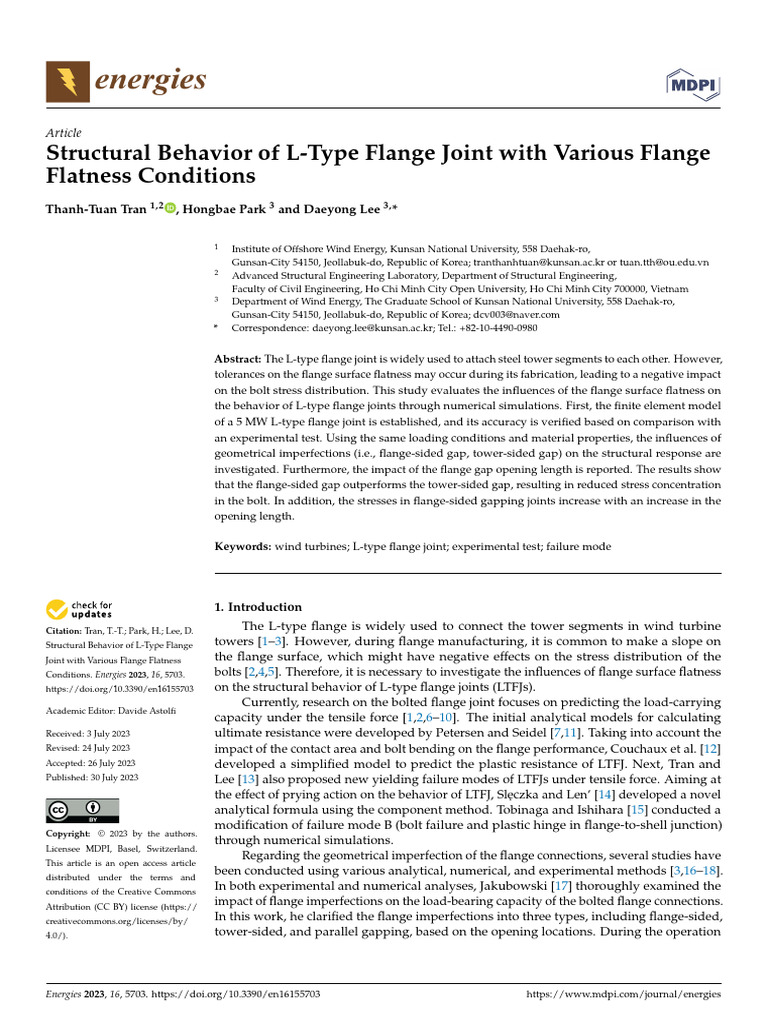 Structural Behavior of LType Flange Joint | PDF | Ultimate Tensile ...