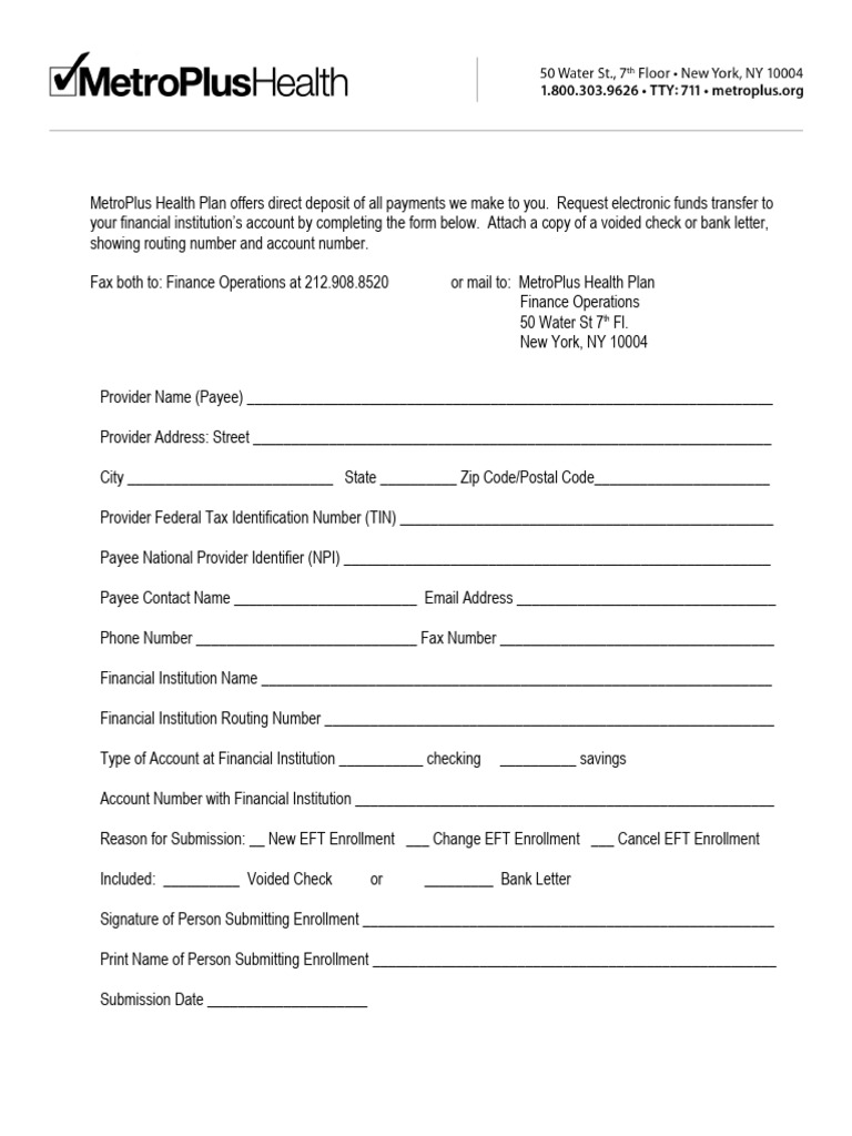 Metroplus Eft Form | PDF | Law