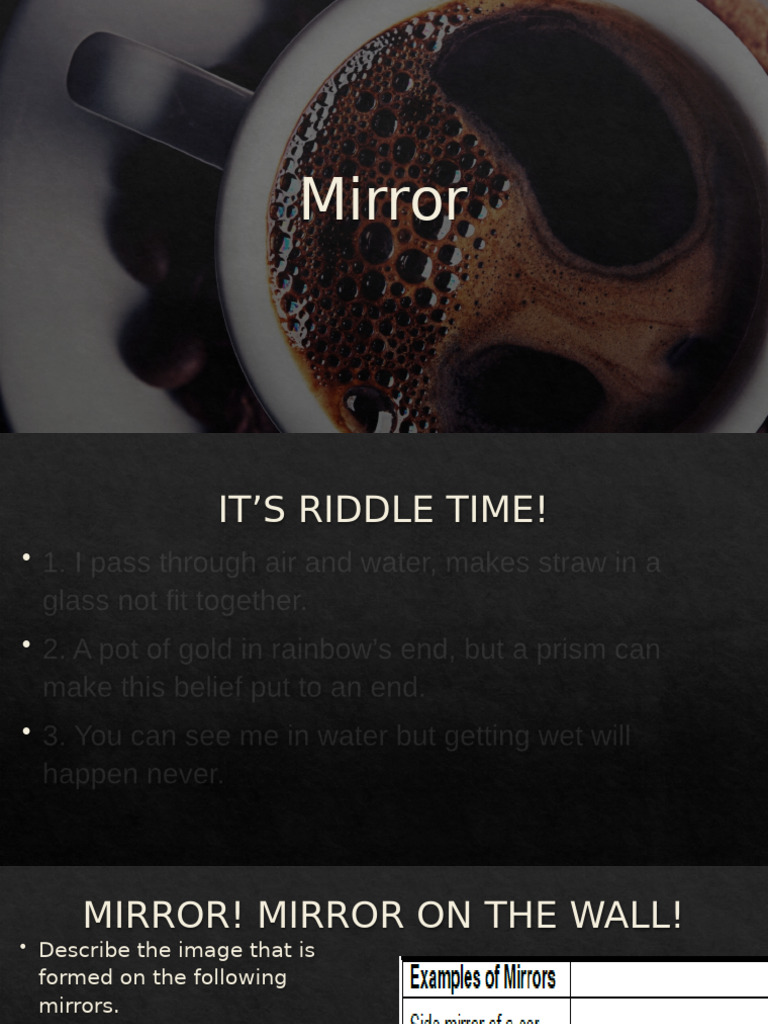 Mirror S | PDF | Mirror | Optics