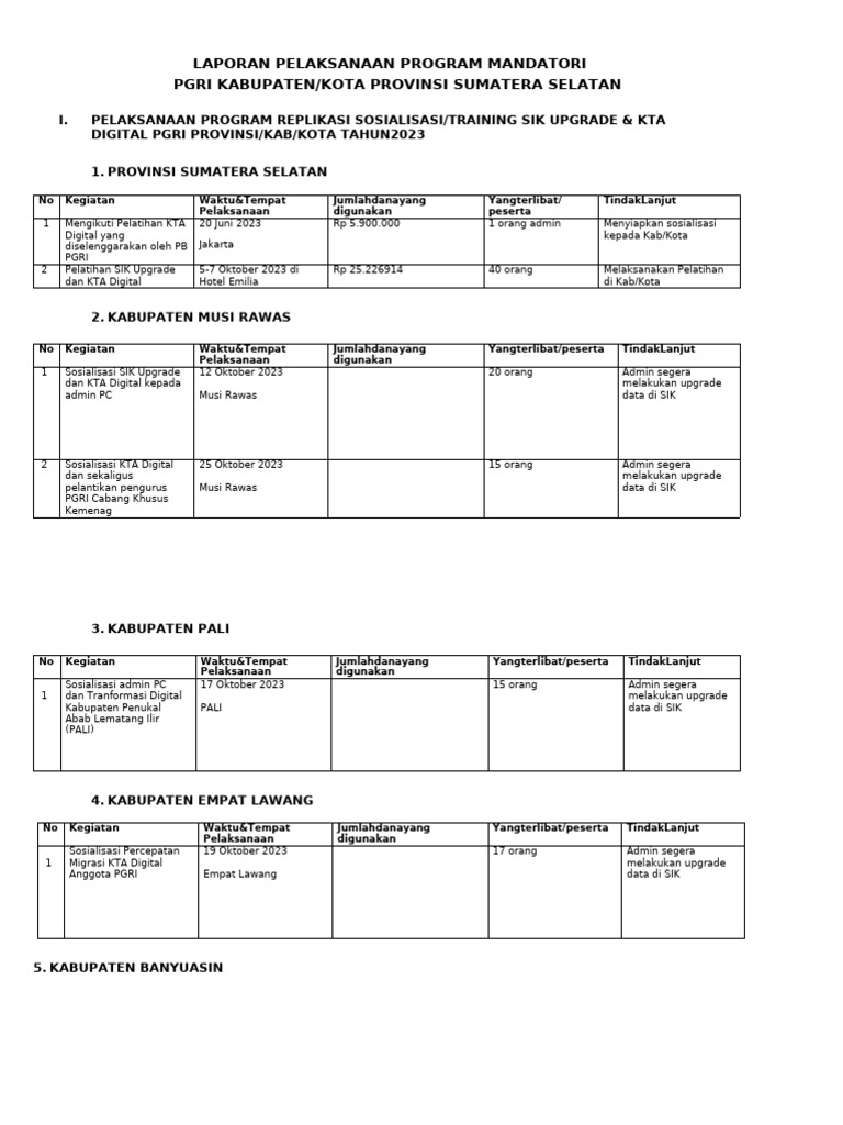 Rekap Laporan PROVINSI | PDF