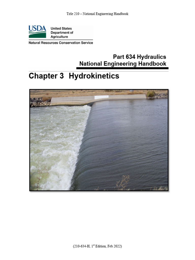 Chapter 3 Hydrokinetics: Part 634 Hydraulics National Engineering ...