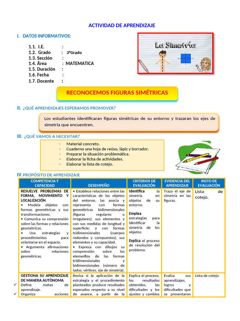 Estrategias para Trazar Simetrías | PDF | Evaluación | Geometría