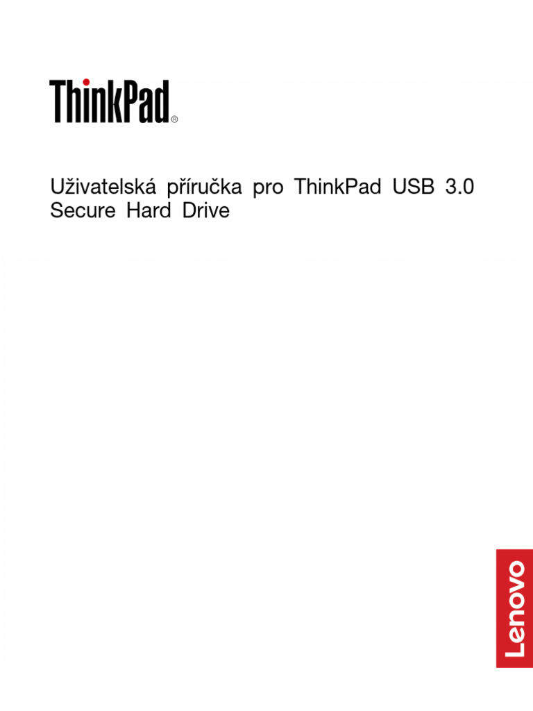 Think Usb Secure Hard Drive Ug Cs 201808 | PDF